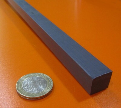 PVC Square Bar Grey, Type I, .625" (5/8") x 36" Length | eBay