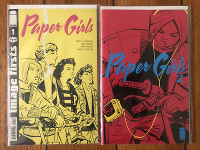 Paper Girls #1-2 (2015 Image) Brian K. Vaughan, Cliff Chang - Fine/Very ...