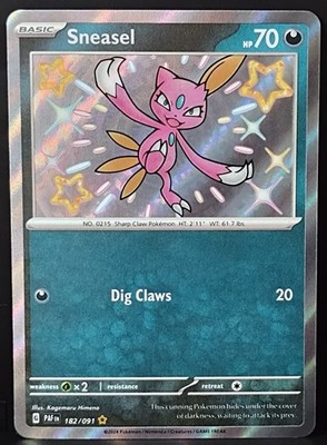 SNEASEL 182/091 BABY SHINY RARE PALDEAN FATES 2024 SCARLET & VIOLET ...