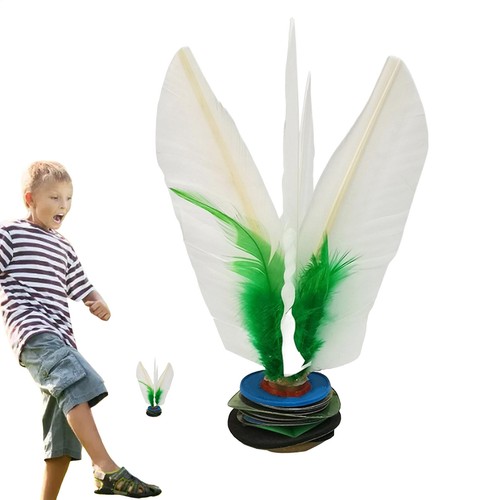 Kick Shuttlecock White Feathers Chinese Jianzi Foot Kick Sports Outdoor ...