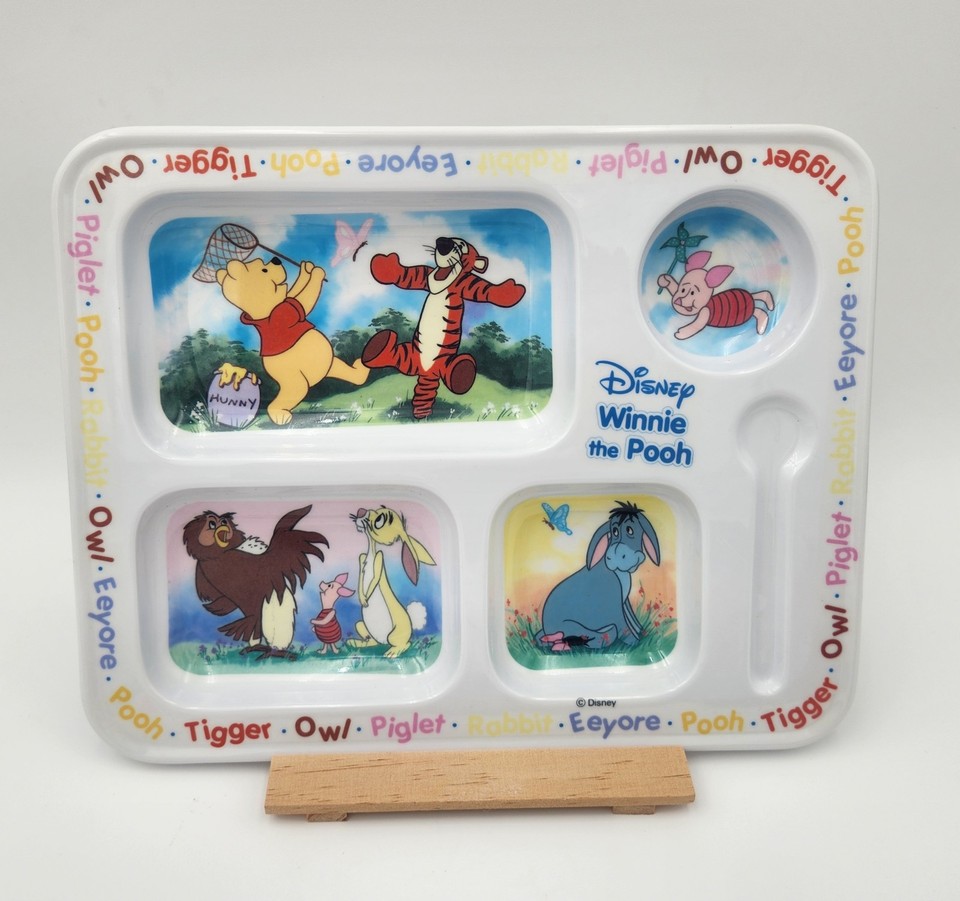 Disney's Winnie the Pooh Childs Divided Plate Tray Tigger Piglet Eeyore ...
