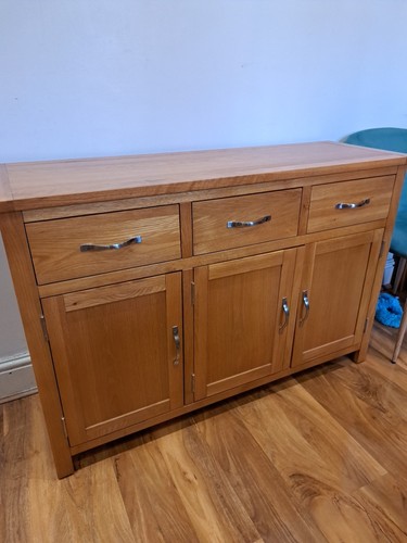 Solid oak sideboard used | eBay UK