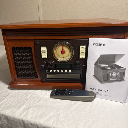 Victrola VTA-600B-ESP Navigator 8-In-1 Classic Bluetooth Record Player ...