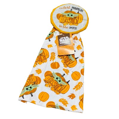 Disney Star Wars Baby Yoda Grogu Pumpkin Patch Fall Autumn Hanging ...