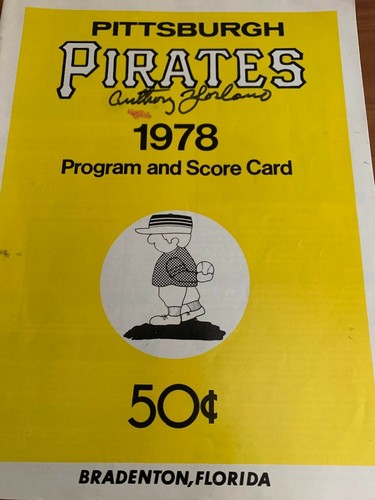 1978 PITTSBURGH PIRATES MLB BASEBALL SPRING TRAINING PROGRAM | eBay
