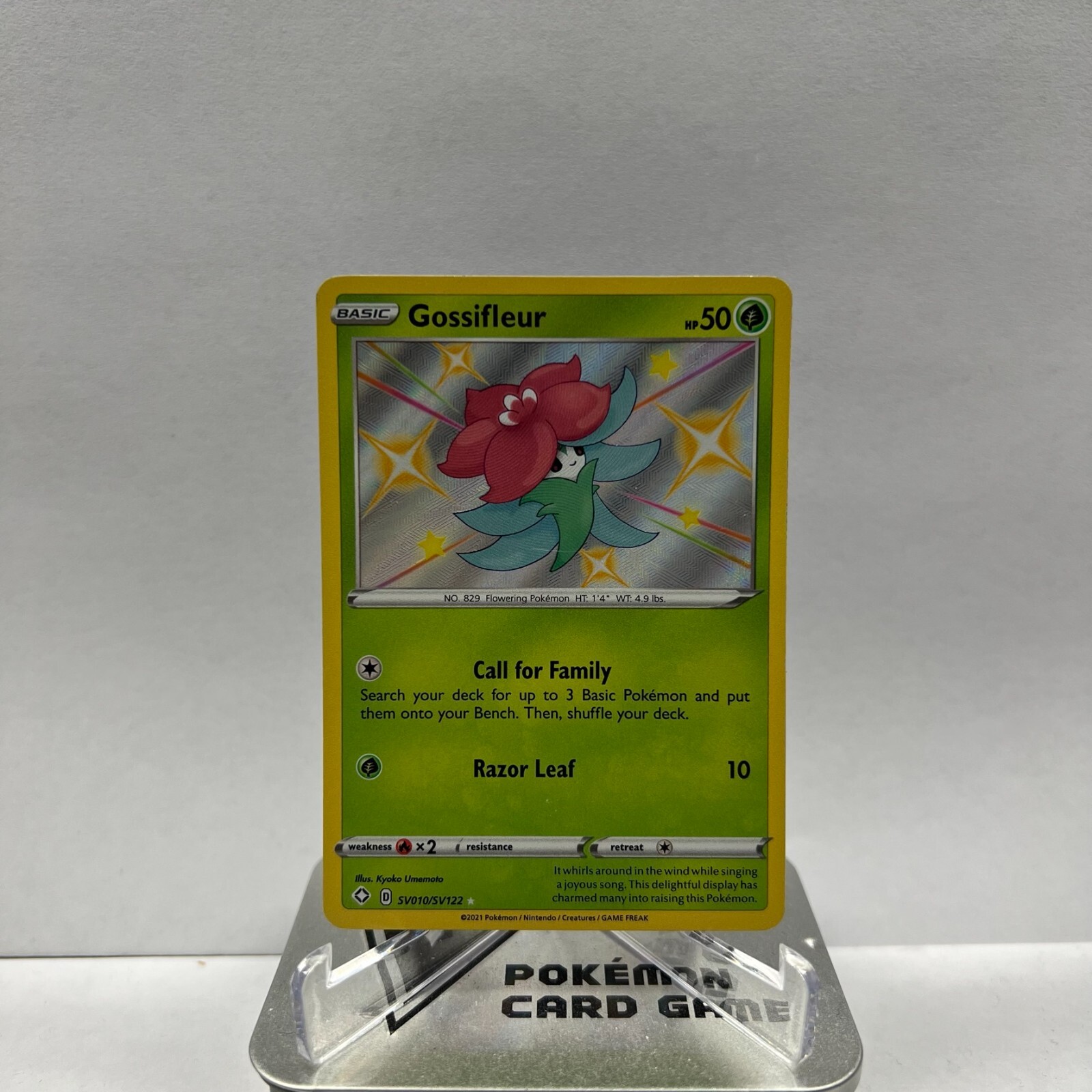 Pokemon TCG Gossifleur SV010/SV122 Shiny Holo Rare Shining Fates Shiny ...