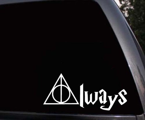 Harry Potter Always Deathly Hallows Car Truck Window Laptop Vinyl Decal ...