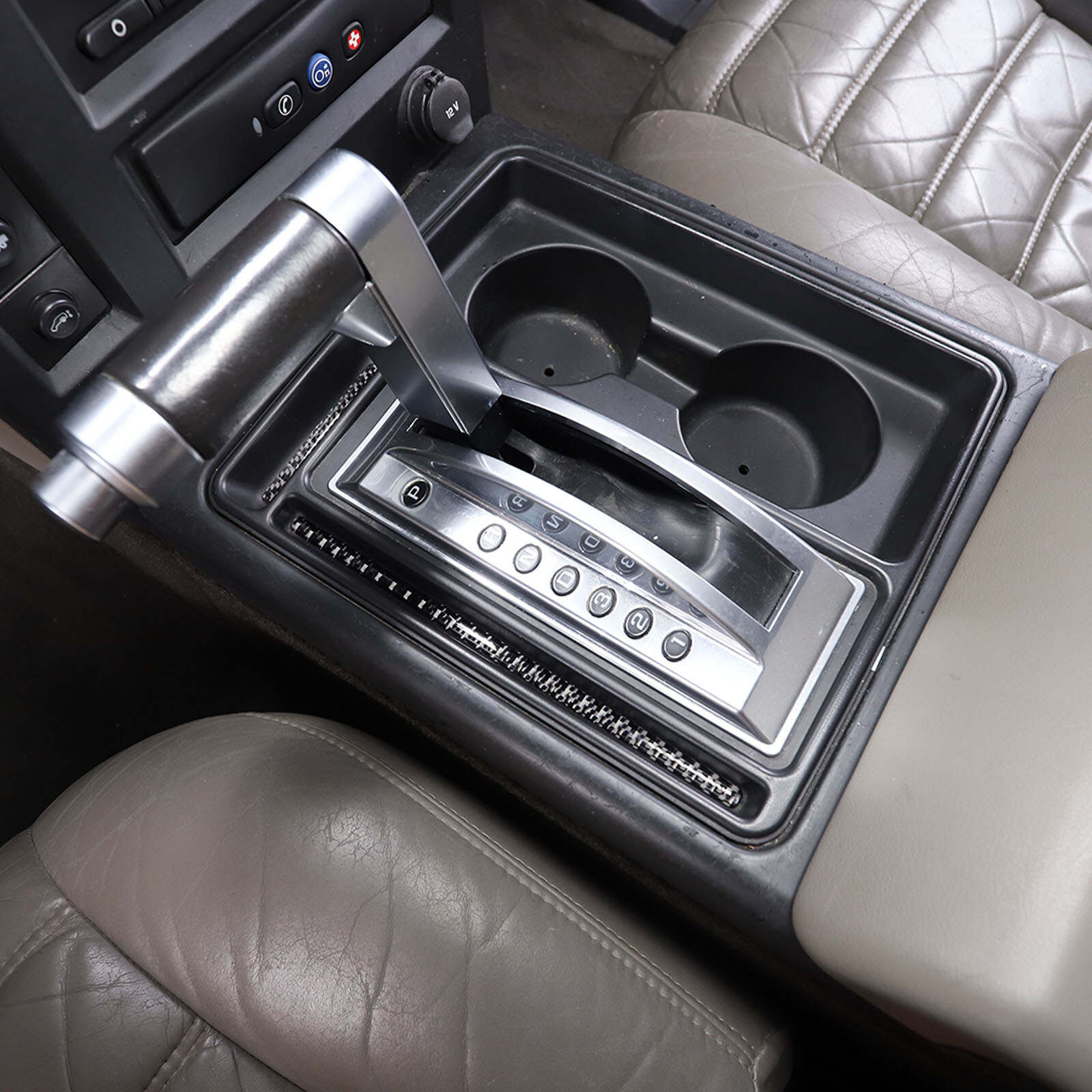 Carbon Fiber Center Console Grooved Trim For Hummer H2 2003-2007 2PCS ...