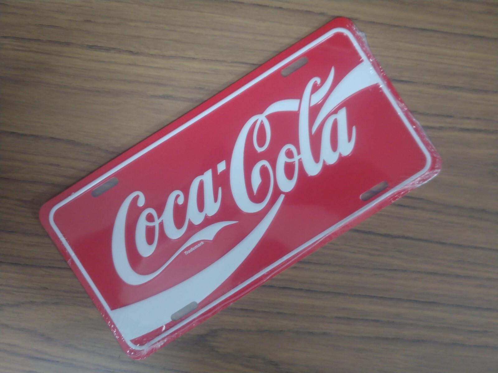 COCA COLA EMBOSSED METAL LICENSE PLATE VINTAGE AUTO TAG OLD STOCK #2727 ...