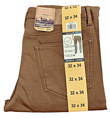 Weatherproof Vintage Men’s Fleece Lined Pant Bonded Fleece Lining ...