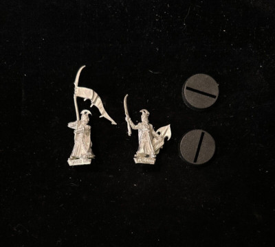 LOTR Games Workshop High Elf Spearmen Command Lot E METAL GW Hobbit ...