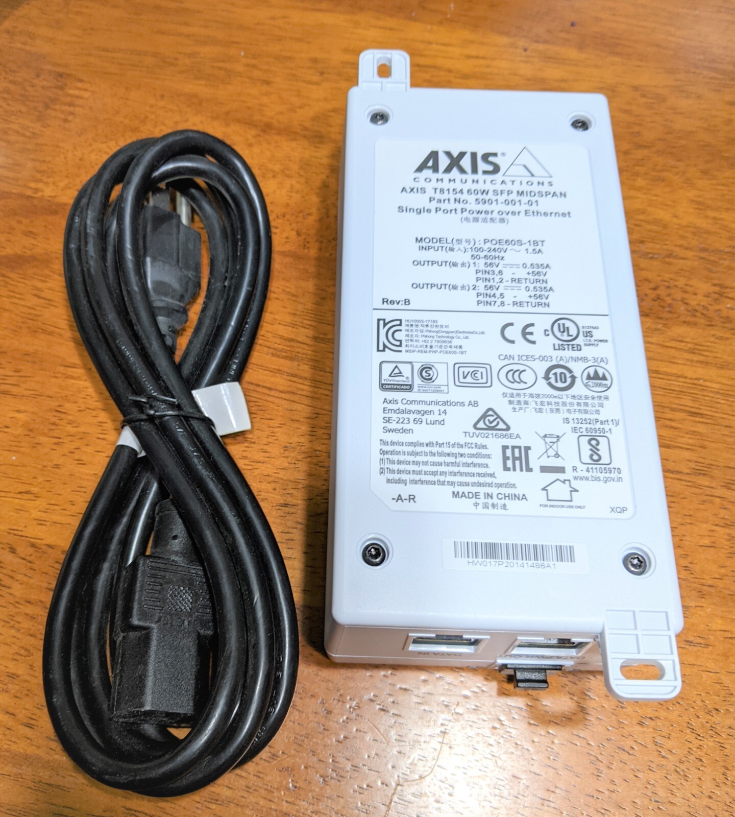 Axis Communication T8154 60w SFP Midspan Full Kit for sale online | eBay