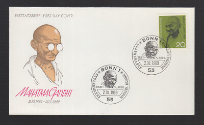 Germany: 1969 beautiful FDC Letters Covers Mahatma Gandhi Hindu India I ...