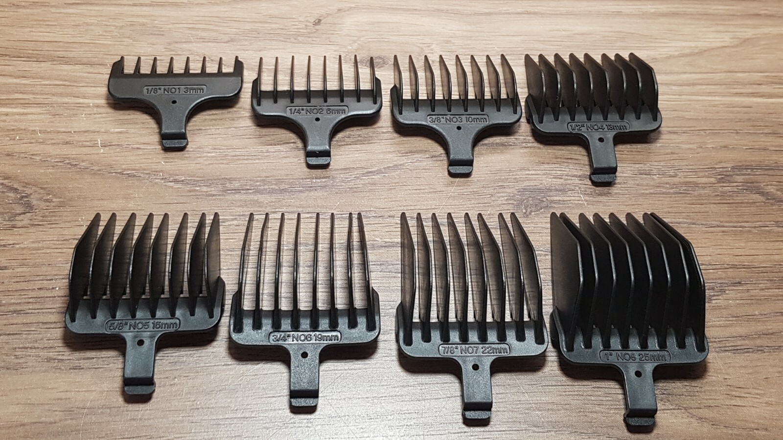 #1 to #8 OEM Wahl Trimmer Replacement T Blade Guard Hair Guide Comb Set ...