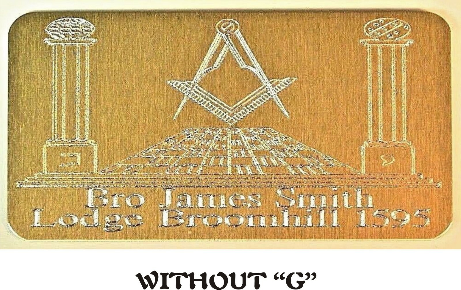 MASONIC REGALIA CASE NAME PLATE PLAQUE PERSONALISED ENGRAVED LABEL GIFT ...