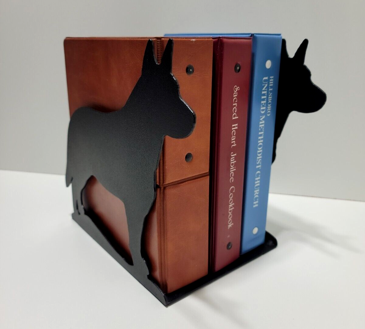 Black Metal Dog Book Holder-Doorstop | eBay