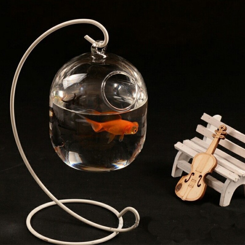 Suspended Transparent Glass Fish for Bottle Aquarium Flowe | eBay