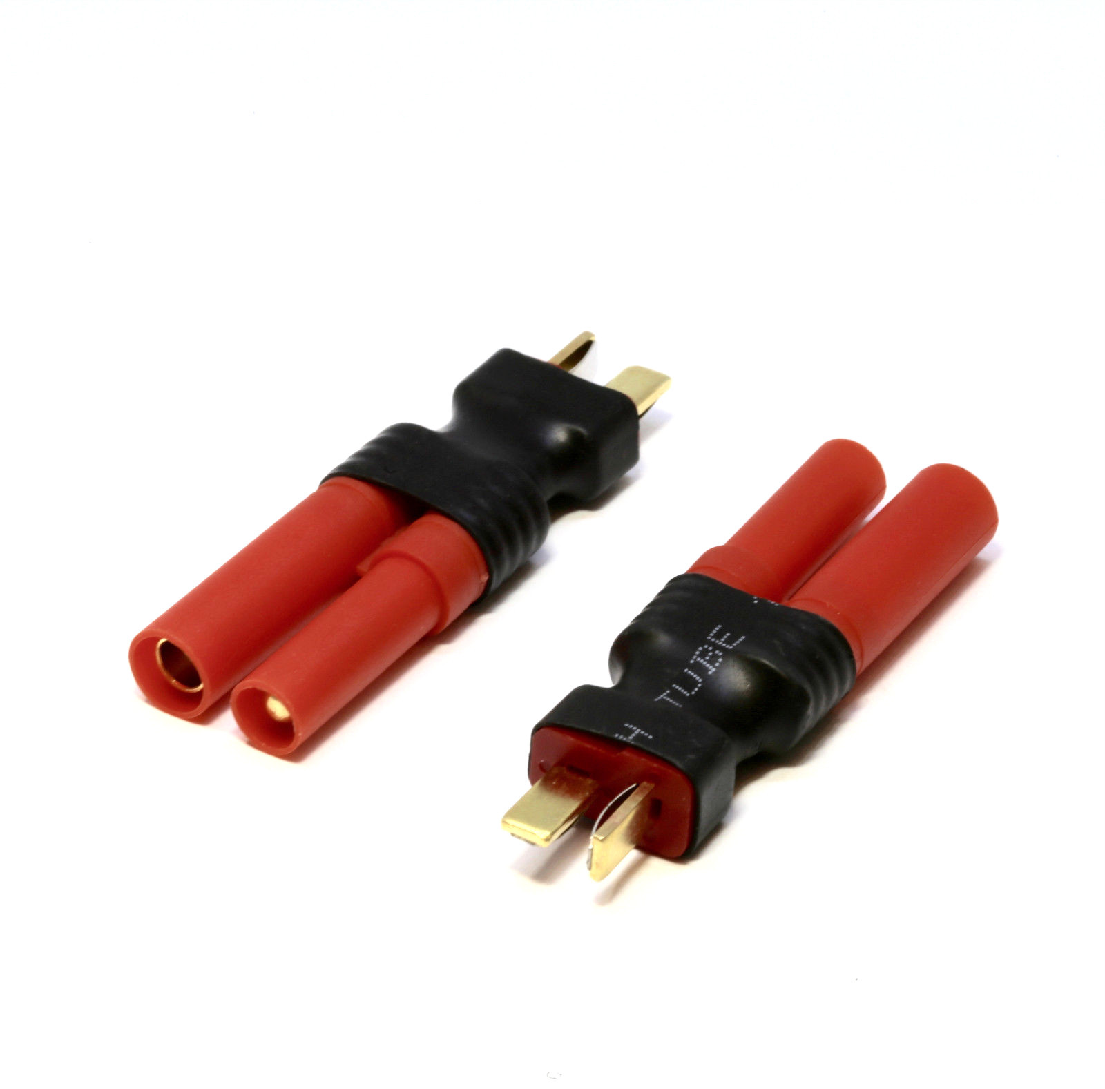 2x Adapter T-Dean T-Stecker Male auf HXT 4mm Stecker Buchse Goldstecker ...