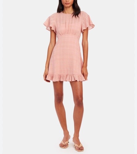NWT Auguste the Label Pia Cotton Mini Dress Dusty Pink Women’s Size 4 ...