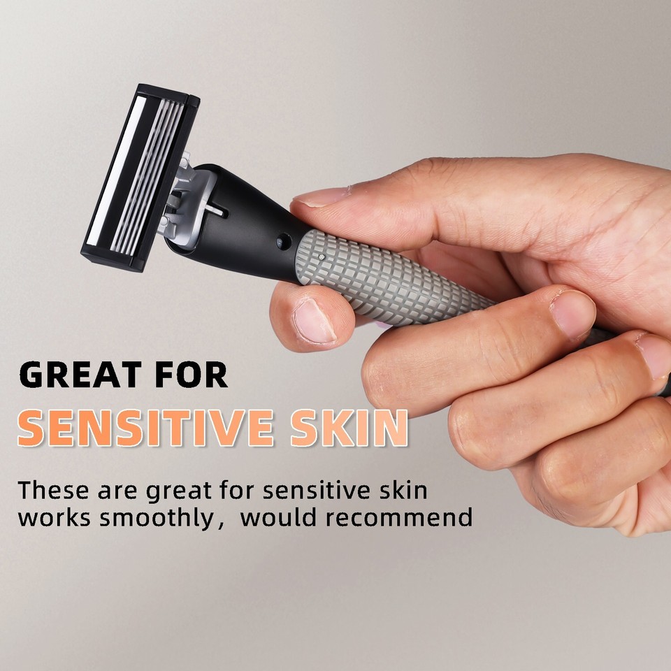 New Razor Handle with 8 Refill Knife Blades Cartridges Value Sealed ...