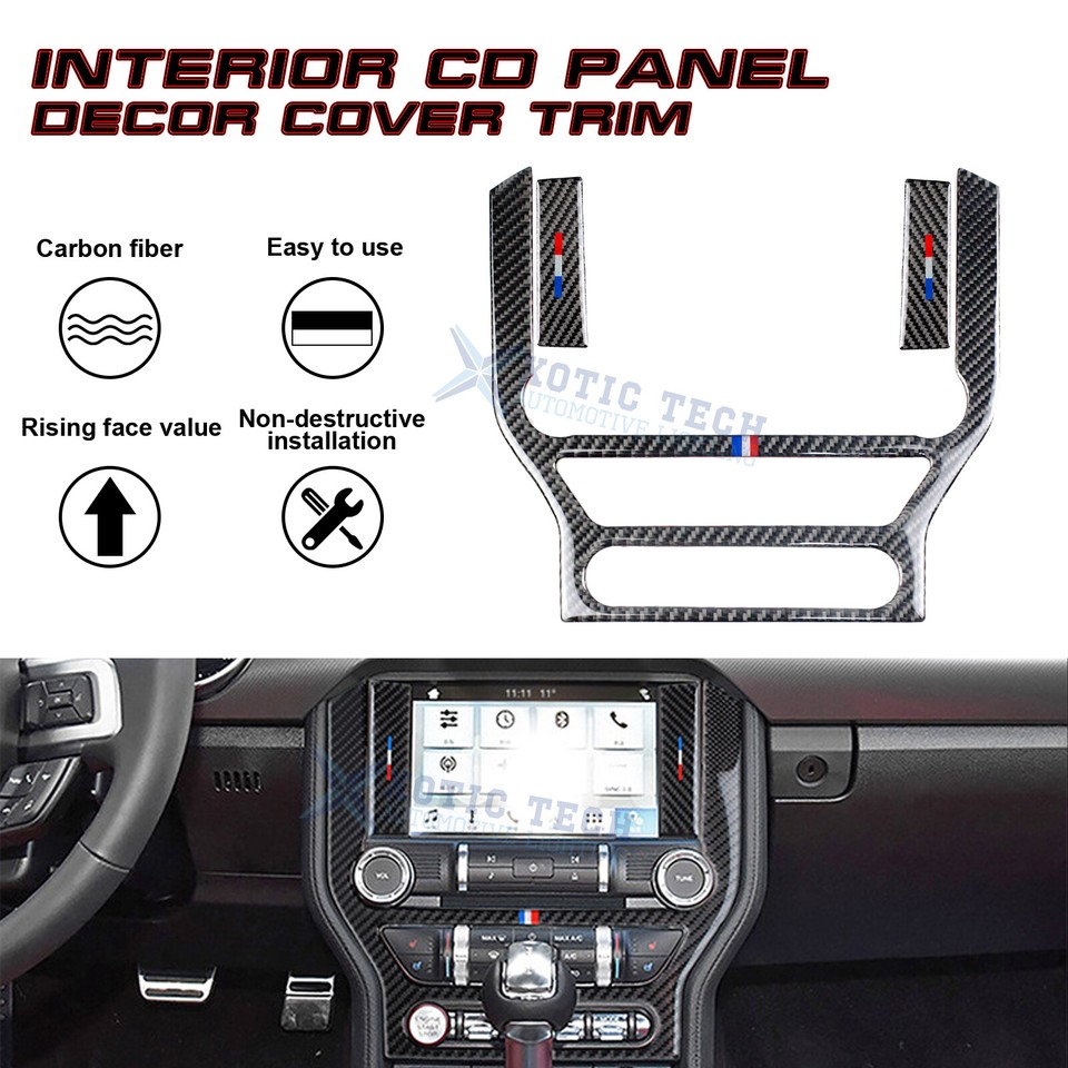 Center Air Vent Touch Screen Passenger Dash Cover Kit For Ford Mustang ...