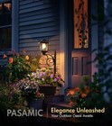 PASAMIC 2 in 1 Outdoor Flower Pots for Real or Fake Flowers, Solar Lamp ...