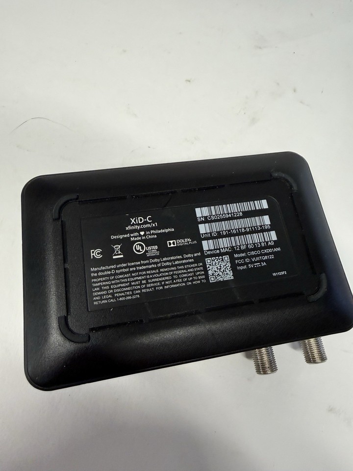Xfinity XiD-C Pace CXD01ANI Black HDMI Port Comcast Top Cable TV Box No ...