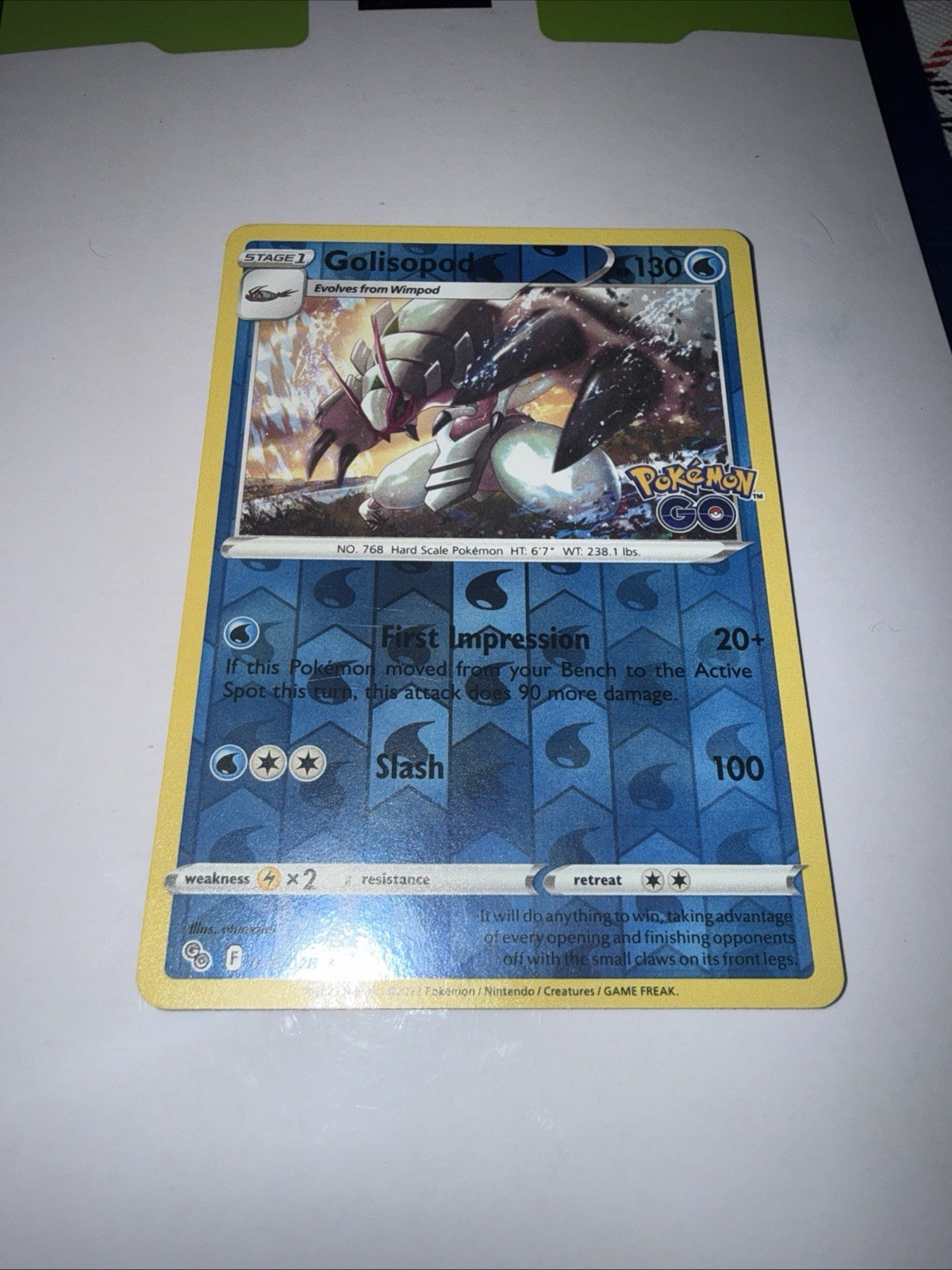 Golisopod (Reverse Holo) - 026/078 - Pokemon Go - Holo Rare Pokemon ...