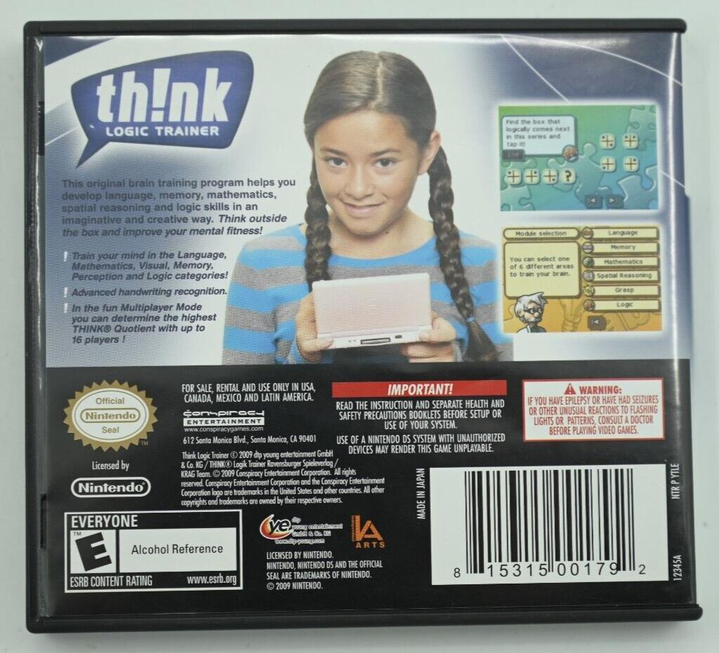 Think: Logic Trainer (Nintendo DS, 2009) for sale online | eBay