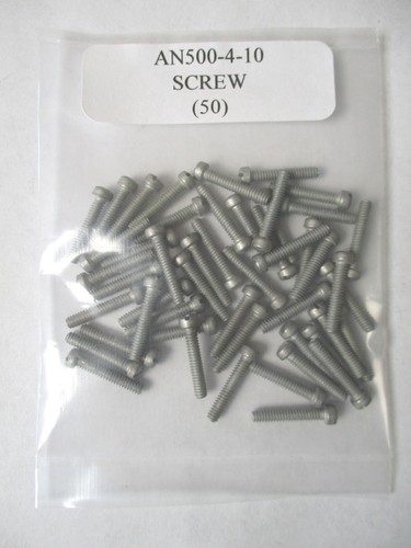AN500-4-10 Fillister Head Screw 4-40 x 5/8" Slotted Steel - Lot of 50 ...