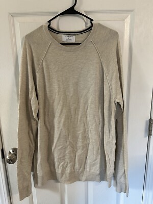 Men’s Knitted Pull Over Tan Crew Neck Old Navy Sweater XL | eBay