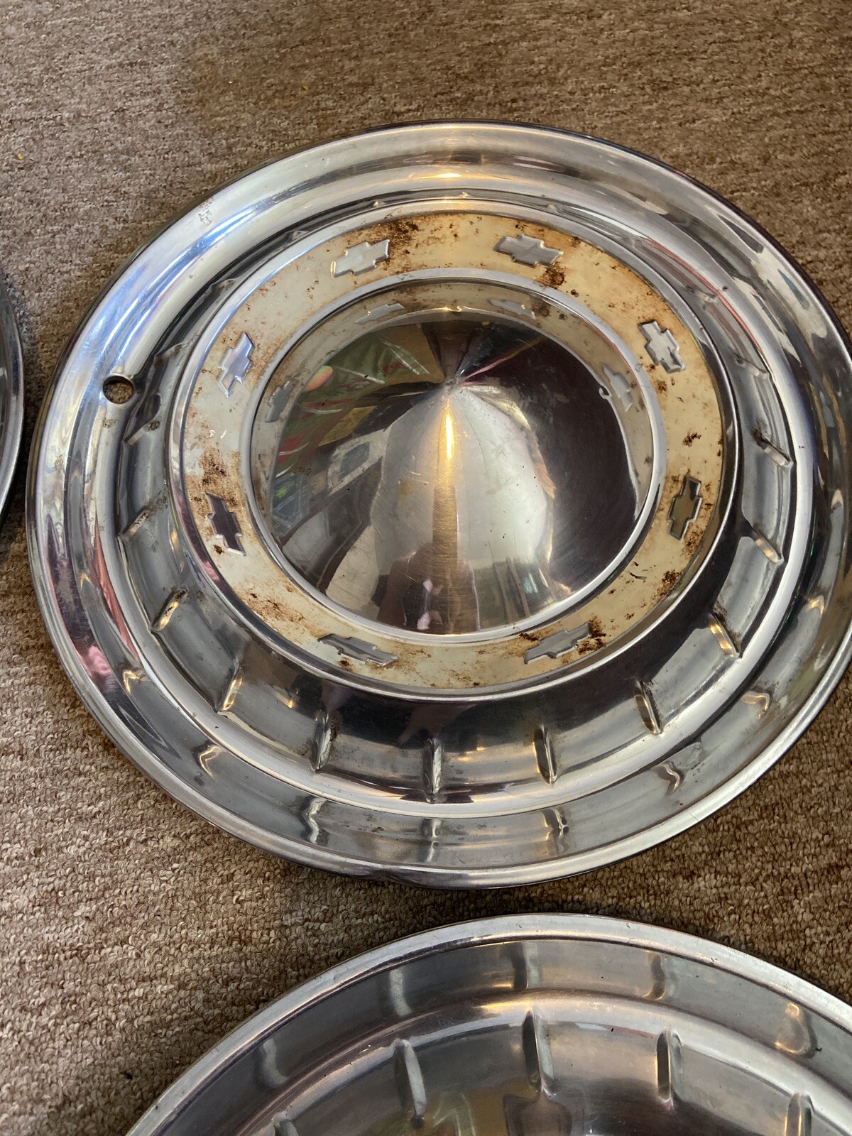 Set Of 4 Vintage 1955 Nomad BelAir chevy hub caps Wheel Cover 15” | eBay