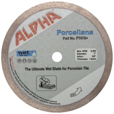 Alpha Porcellana Porcelain Tile Blade - 7" | eBay