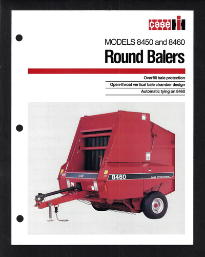 CASE IH MODELS 8450 AND 8460 ROUND BALERS SPECIFICATIONS BROCHURE | eBay