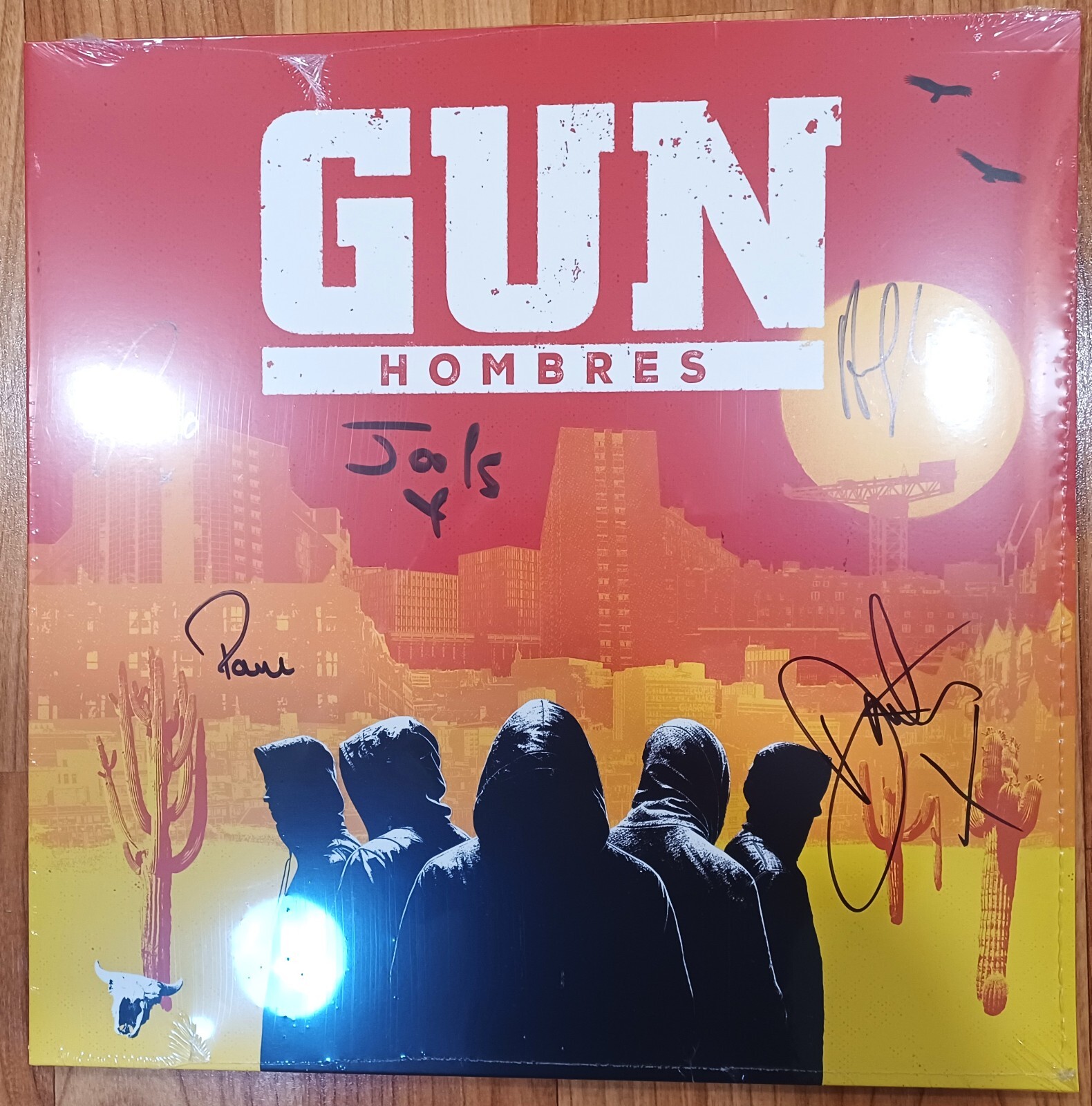 GUN - SIGNED RED/ORANGE SPLATTER VINYL LP - Hombres (2024) | eBay