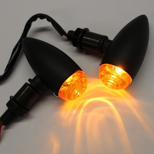 LED Mini Bullet Motorcycle Turn Signal Cruiser Chopper Custom Lights ...