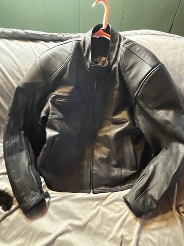 Joe Rocket Premium Leather Motorcycle Jacket With Pads And Liner | eBay