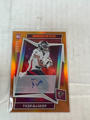 Tyler Allgeier 2022 Panini Rookies & Stars Rookie Auto Orange #147 #003 ...