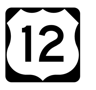 US Route 12 Sticker R1880 Highway Sign Road Sign | eBay