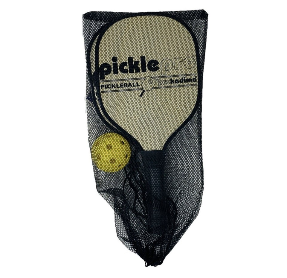 Pro Kadima Pickle Ball Set (PKP-60C) 2 Wooden Marine Grade Lacquer ...