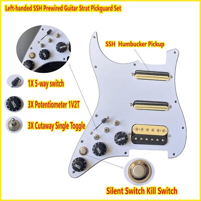Left-handed with Kill Switch Pickups SSH Prewired Guitar Strat ...