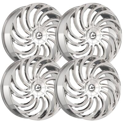 (Set-4) Azara AZA-534 22x9.5 6x135/6x139.7 22mm Nano Chrome wheels rims ...