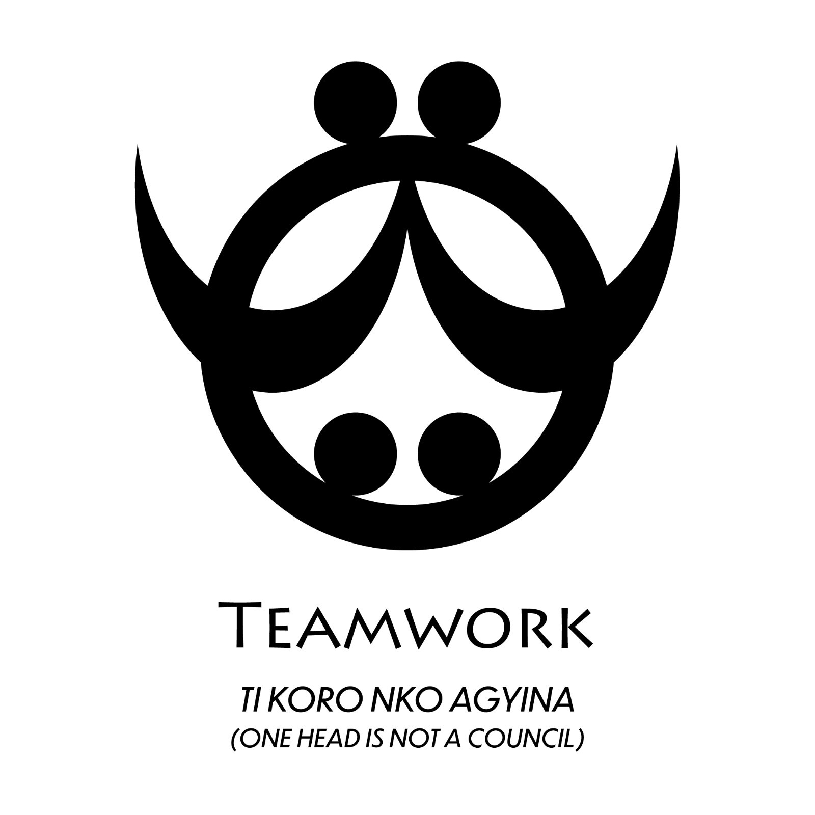 Ti Koro Nko Agyina Teamwork Adinkra Symbol Laser Cut Unfinished Wood ...