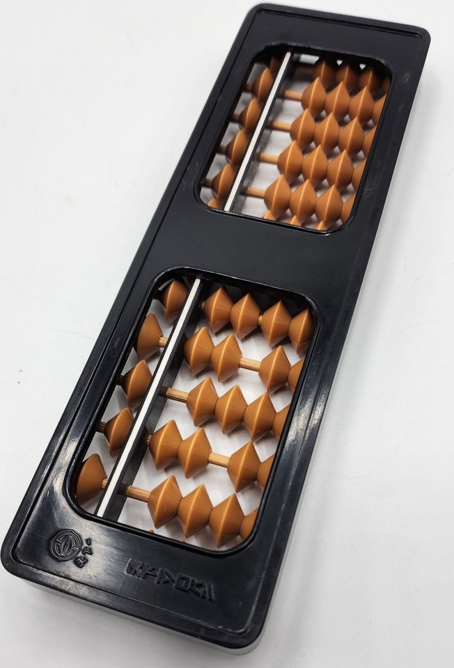 13 Digit Rods Asian Abacus Calculator Tool Vintage 65 Beads | eBay