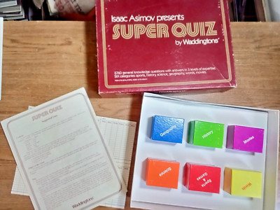 Isaac Asimov Presents SUPER QUIZ by Waddington's (1982,Trivia) Ages 12 ...