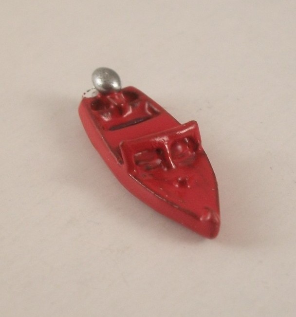 Toy Red Motor Boat 1/12 scale dollhouse metal miniature ISL2910 Craft ...