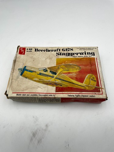 AMT Beechcraft G17S Staggerwing Classic Biplane Kit Yellow 1:48 Scale ...