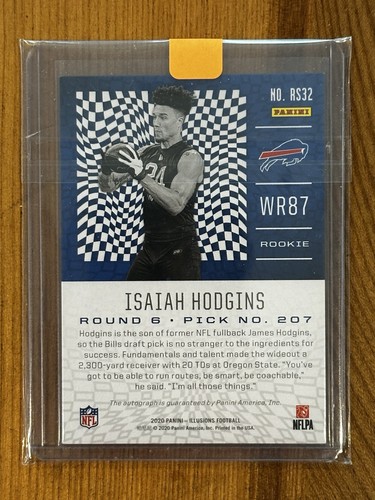 2020 Panini Illusions Football Isaiah Hodgins Rookie Signs Auto Buffalo ...