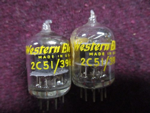 2 Western Electric 2C51/396A tubes. Amplitrex Test Strong, but have ...
