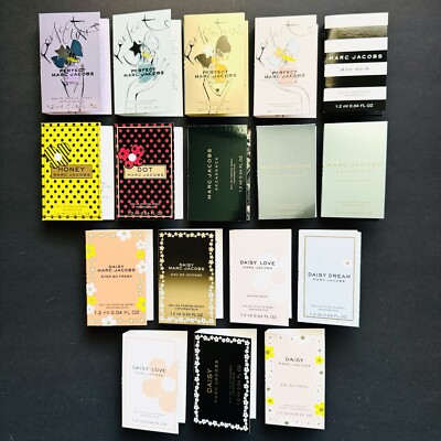 Marc Jacobs Perfume Collection Sample Spray Vial 17pc Set | eBay